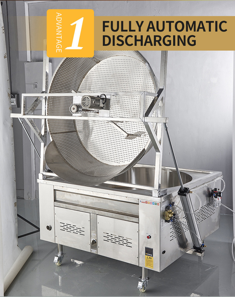 Safe Deep Automatic Frying Machine 200L Outer Square Inner Circle